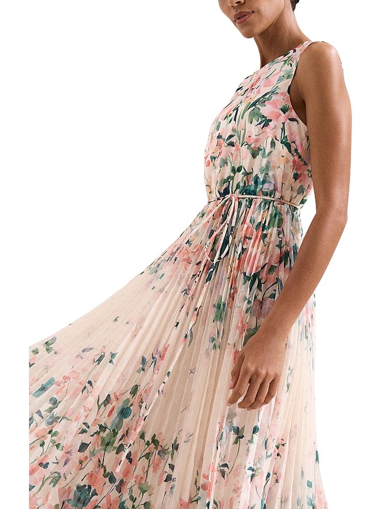 PHASE EIGHT Phase Eight Petite Georgiana Floral Print Pleated Midi Dress